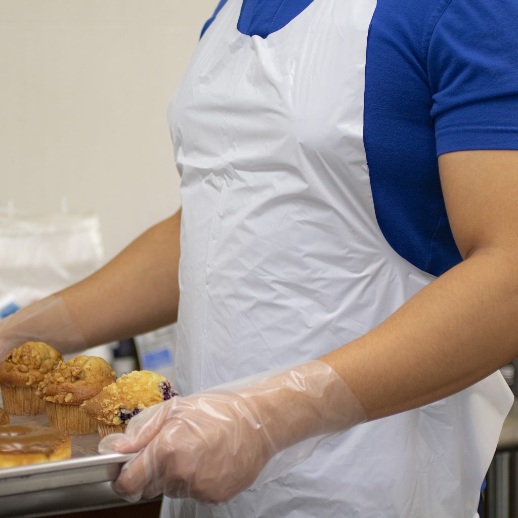 NeatGards® Low Density Light Duty Embossed Poly Aprons - White ...