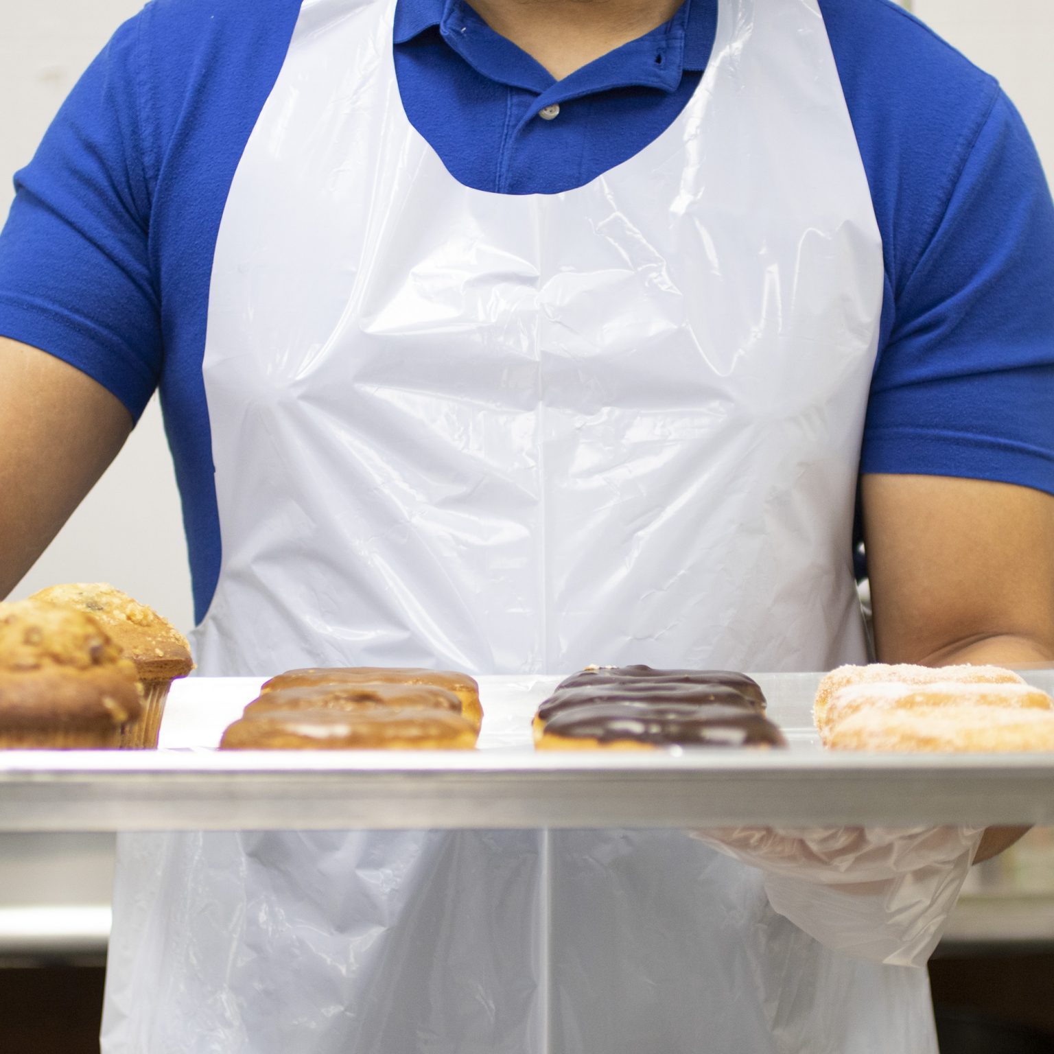 NeatGards® Low Density Medium Duty Smooth Poly Aprons - White ...