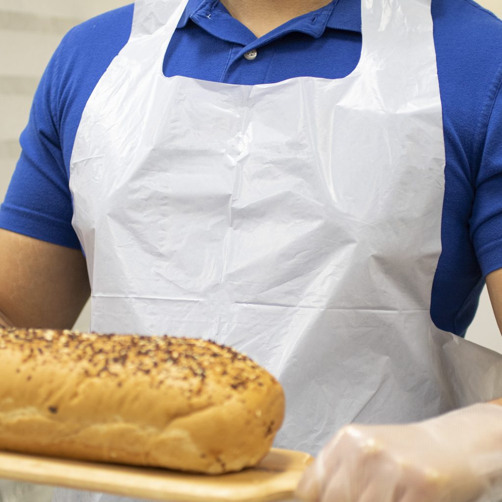 NeatGards® Low Density Medium Duty Embossed Poly Aprons - White ...